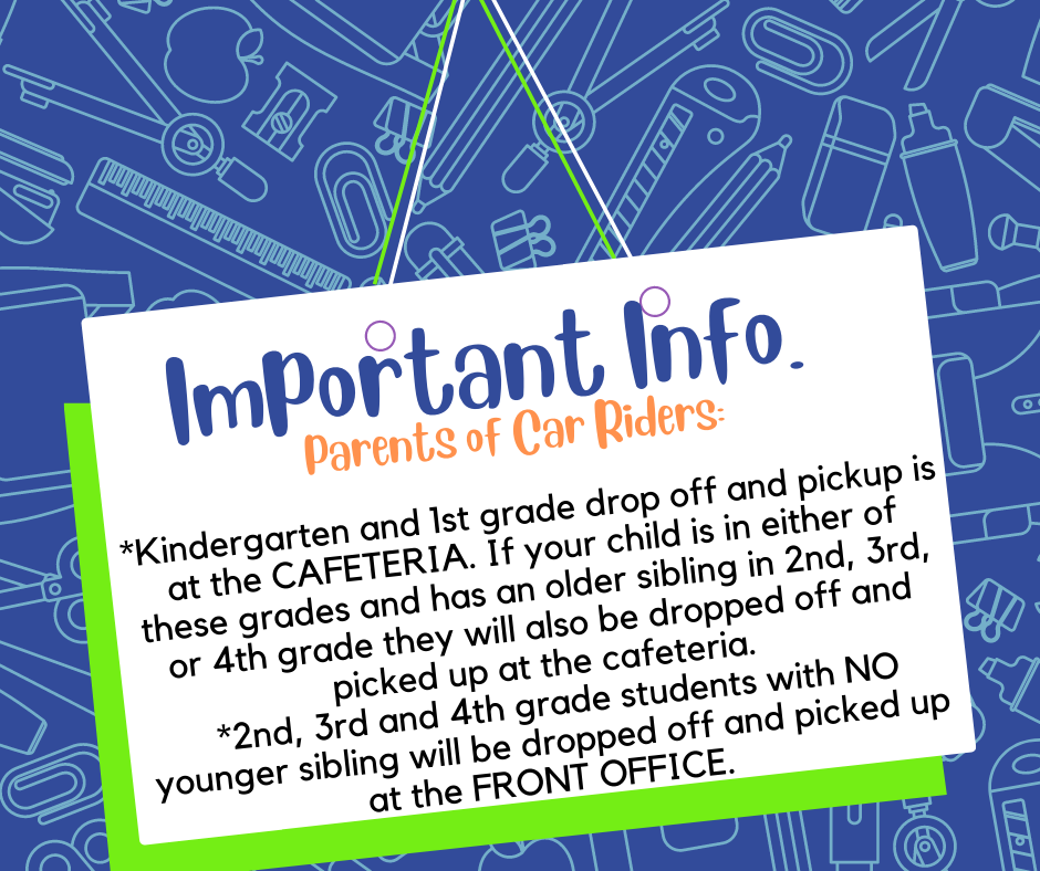 Important Message to Parents of Car Riders | St. Pauls Elementary School