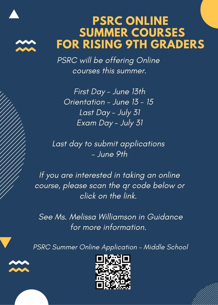 PSRC Online Summer Courses | Littlefield Middle School