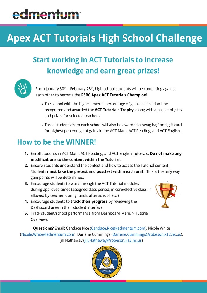 Take the Apex ACT Tutorials High School Challenge for a chance to win ...