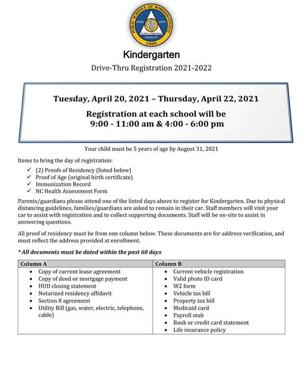 Kindergarten Registration | St. Pauls Elementary School