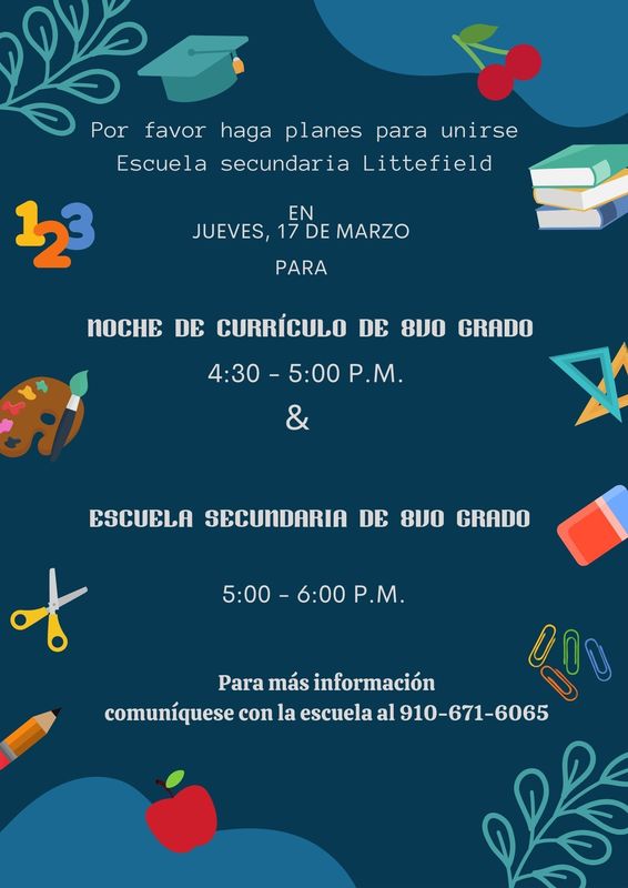 8th Grade Curriculum Night | Littlefield Middle School